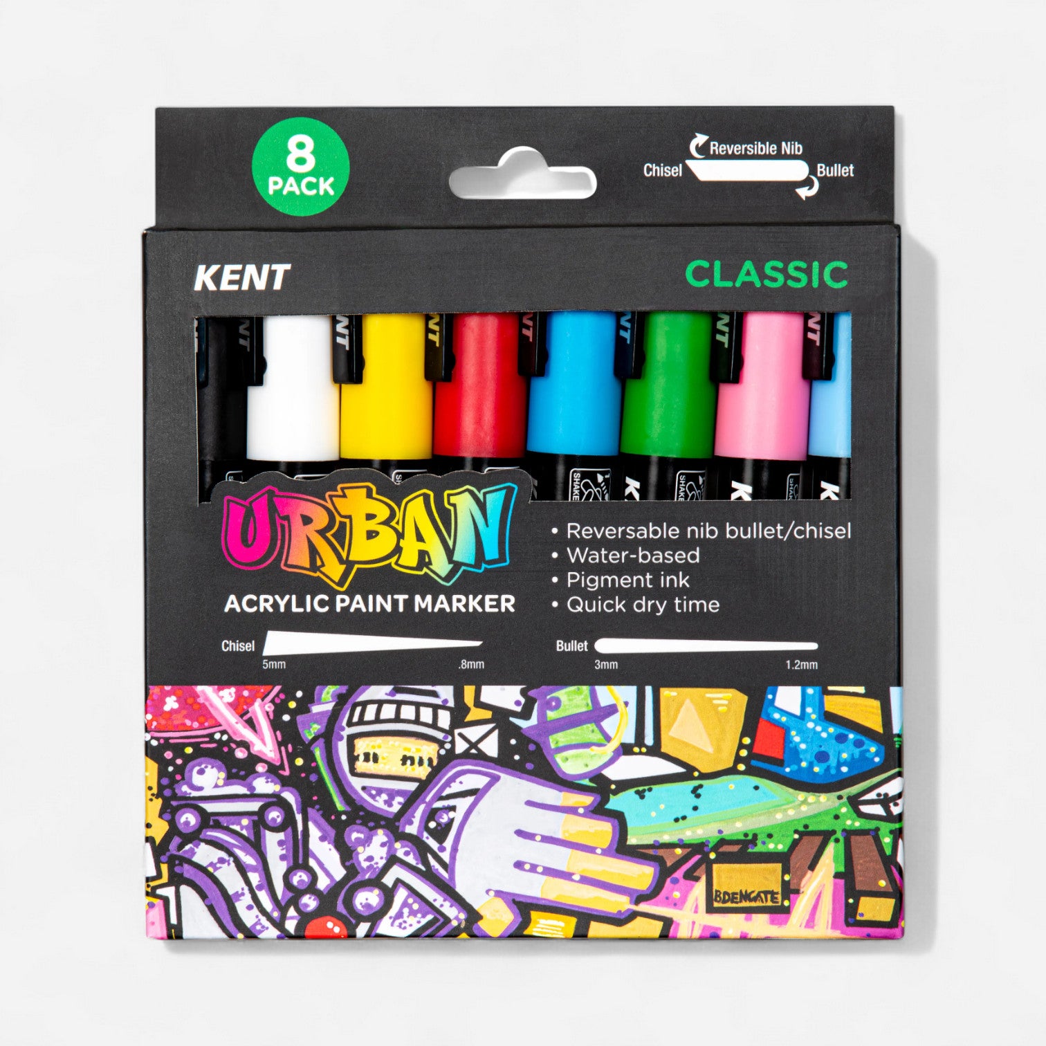 Kent Urban Acrylic Paint Marker Set 8 – Queenstown Art Supplies
